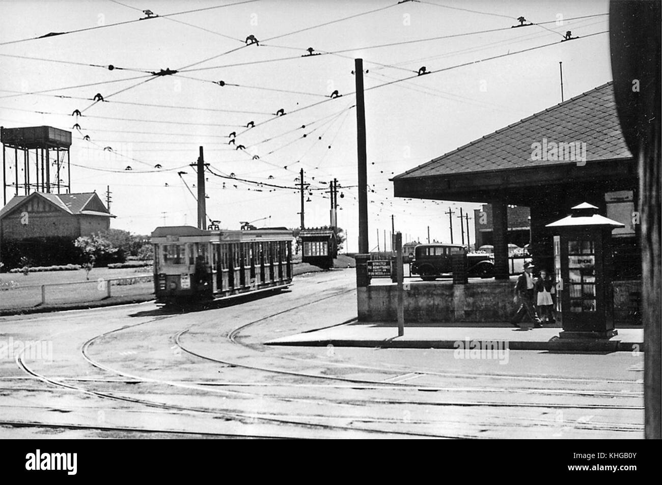 The old tram depot Black and White Stock Photos & Images - Alamy
