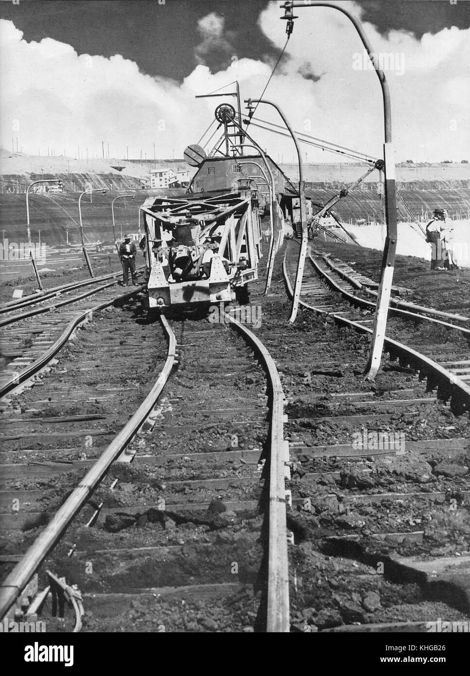 Track construction machine Black and White Stock Photos & Images - Alamy