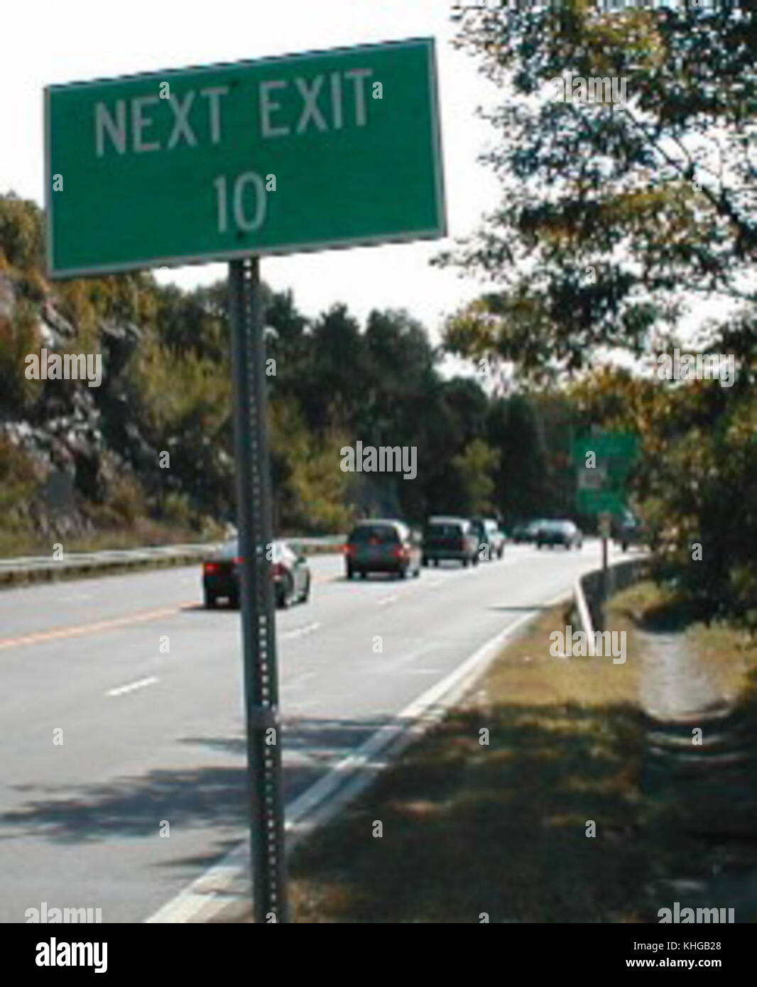 128 north approaching exit 10 Stock Photo - Alamy