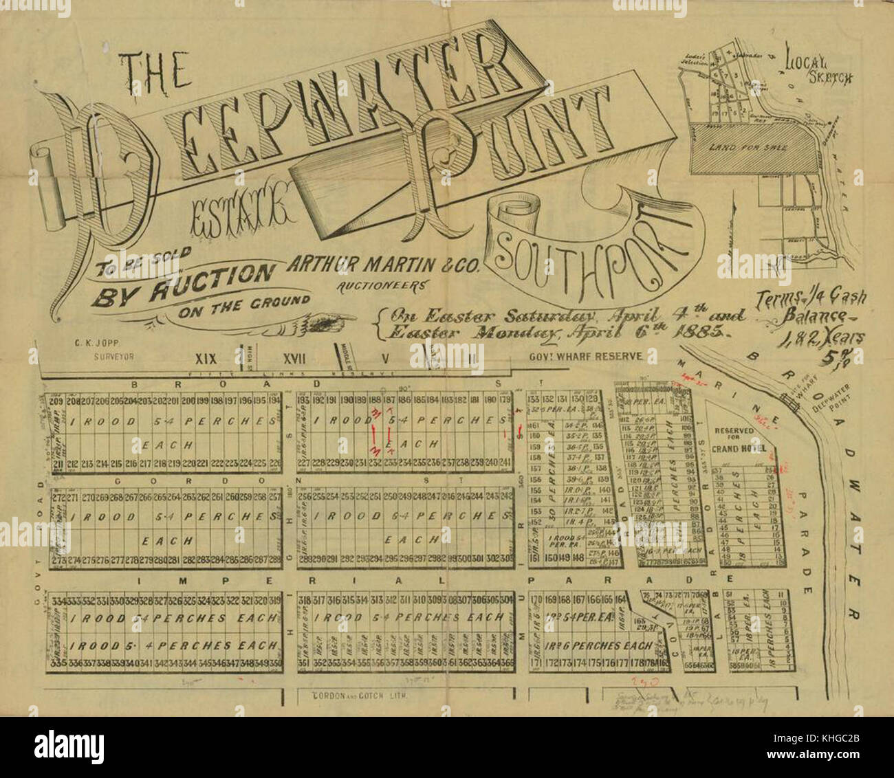 Map of southport hi-res stock photography and images - Alamy