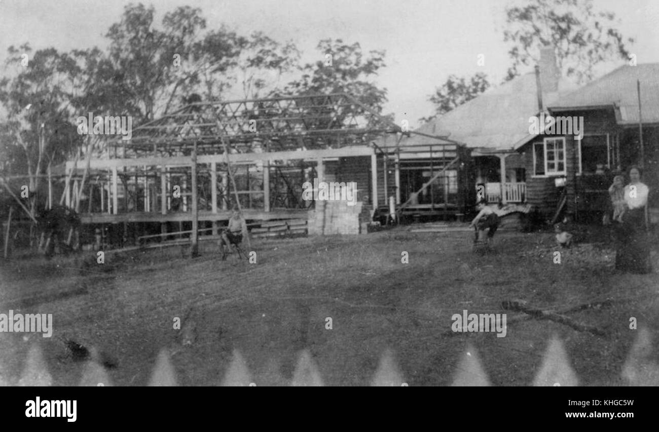 This photograph shows the extension of the Wyambyn Station homestead in ...