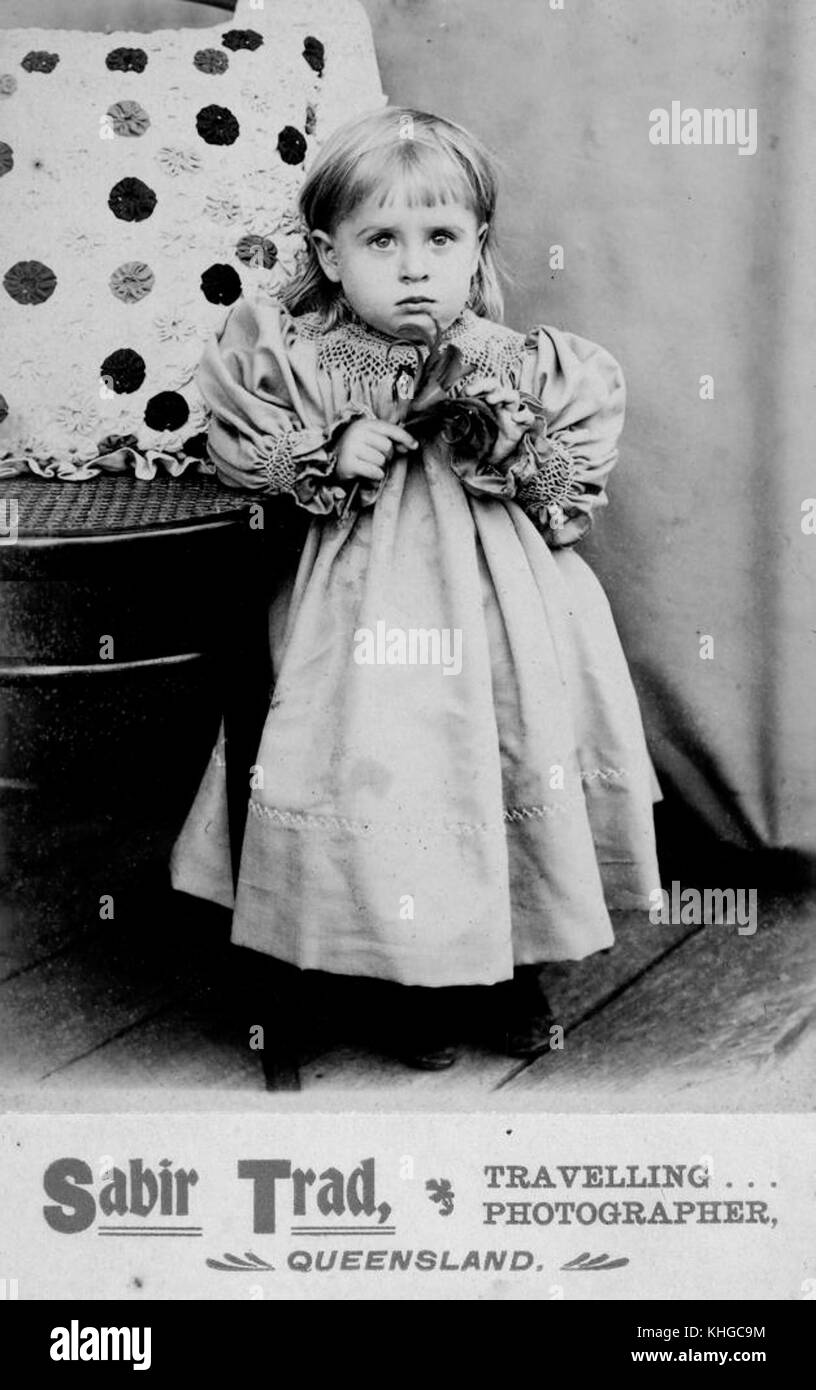 2 49524 Studio portrait of a young girl, 1890s Stock Photo - Alamy