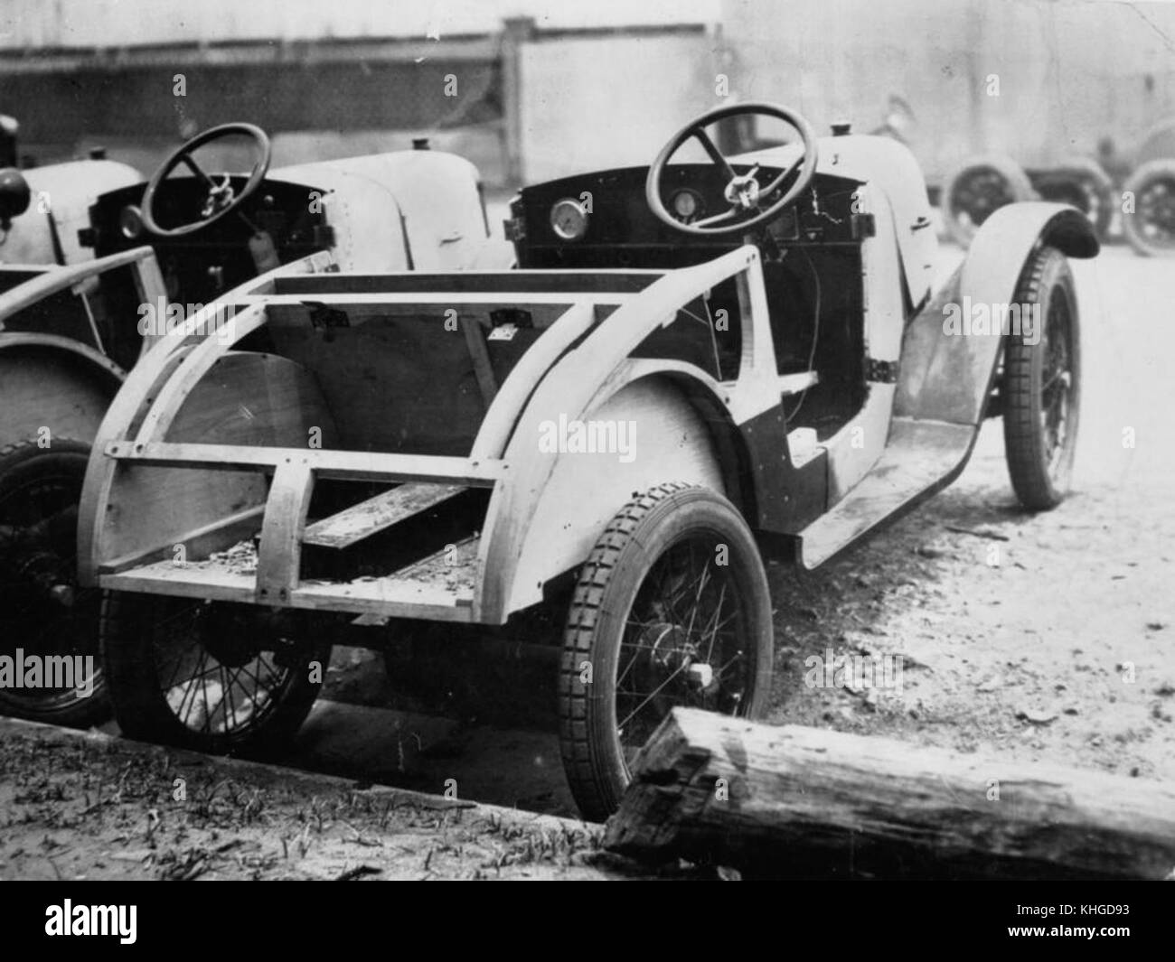 This image shows the bodywork of an Austin 7 vehicle at Queensland ...