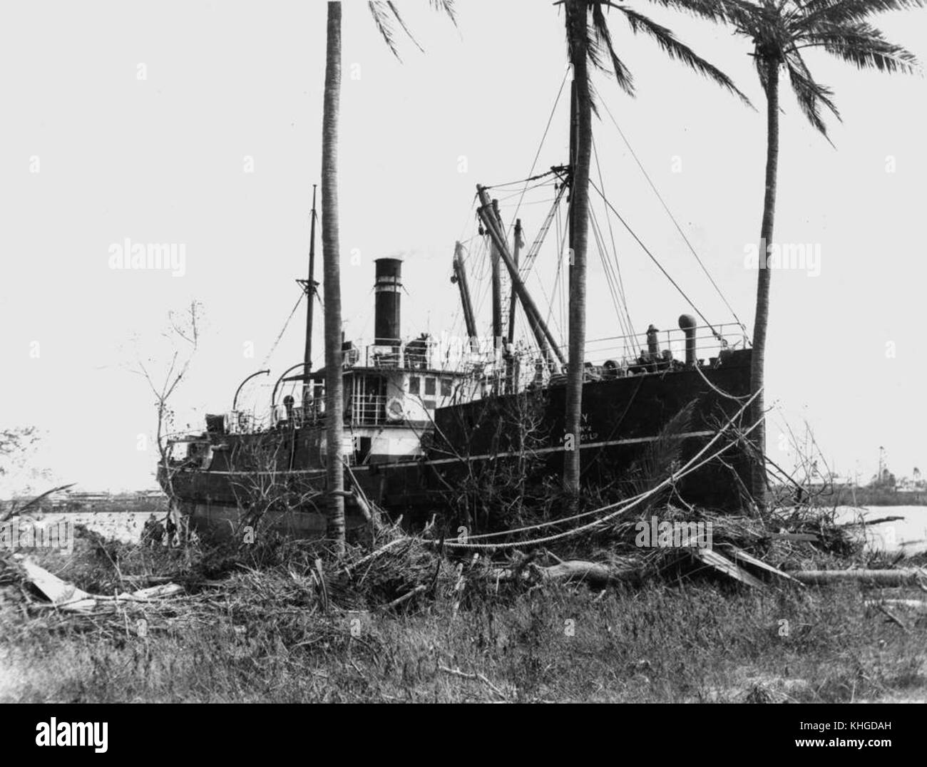 1 148975 Cyclone damage to the Tay (ship) at Mackay, 1918 Stock Photo ...
