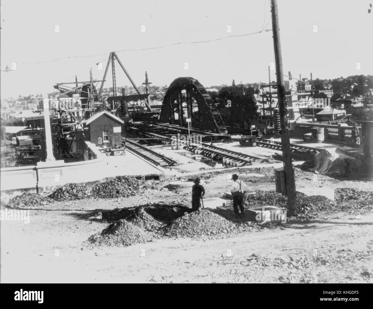 1 92272 Construction of the William Jolly Bridge, Brisbane, ca. 1931 ...