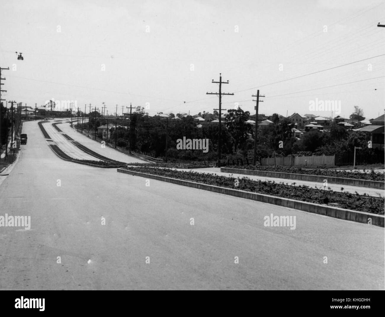 2 202471 Dual carriage road at Chermside, 1950 Stock Photo - Alamy