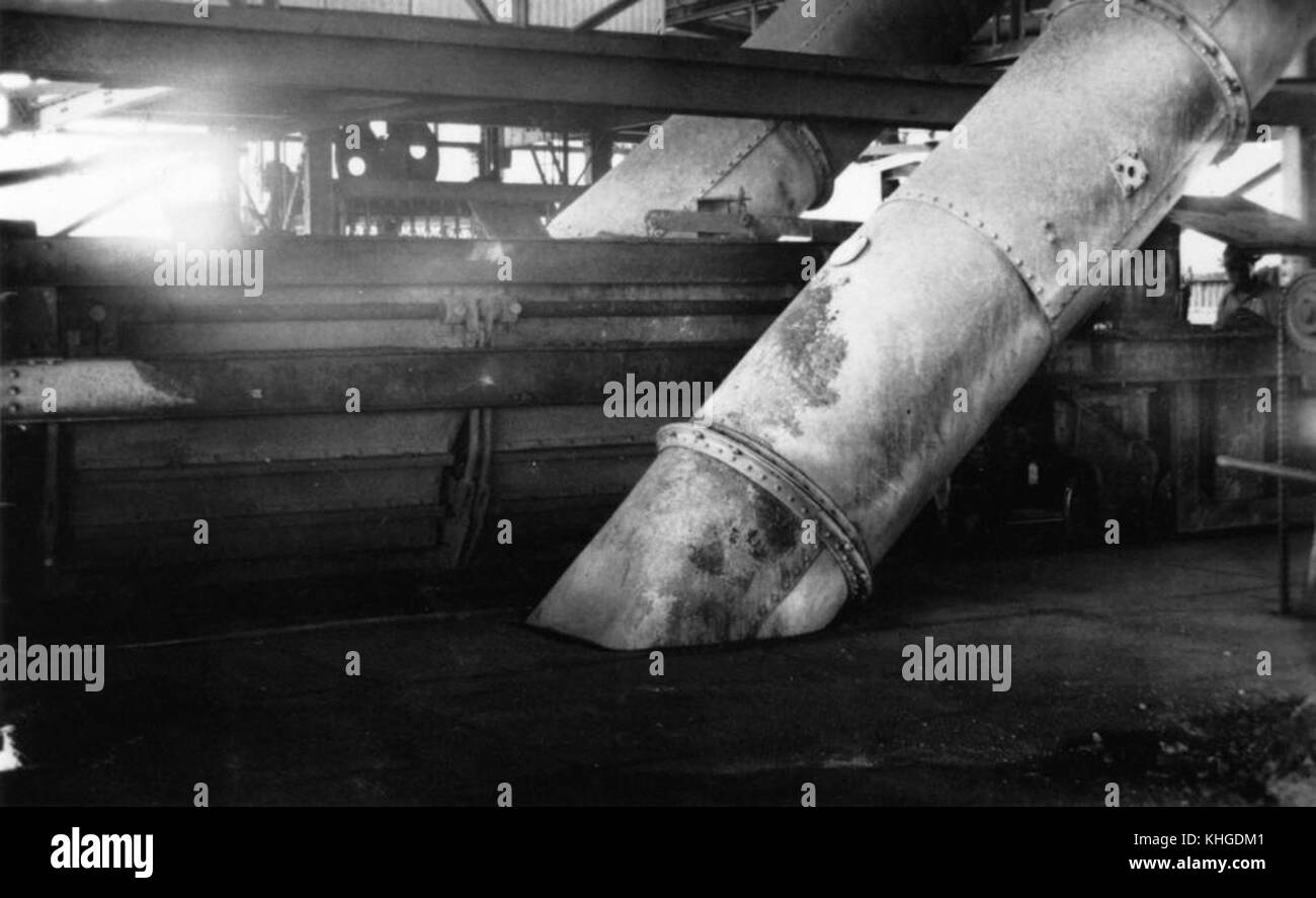 This historical image shows the Mount Isa smelting works in 1932 ...