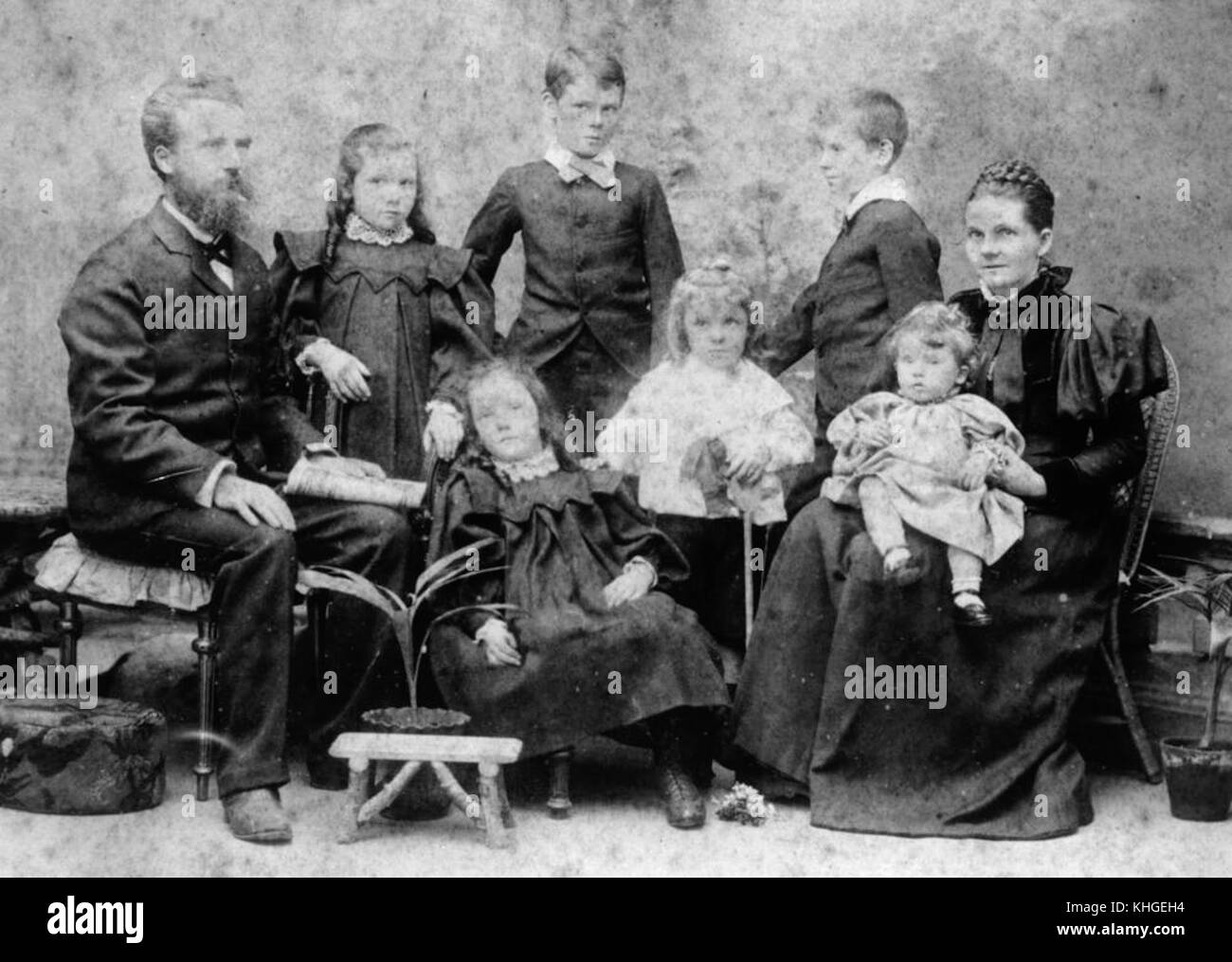 1 52108 Geissmann family, ca.1895 Stock Photo - Alamy