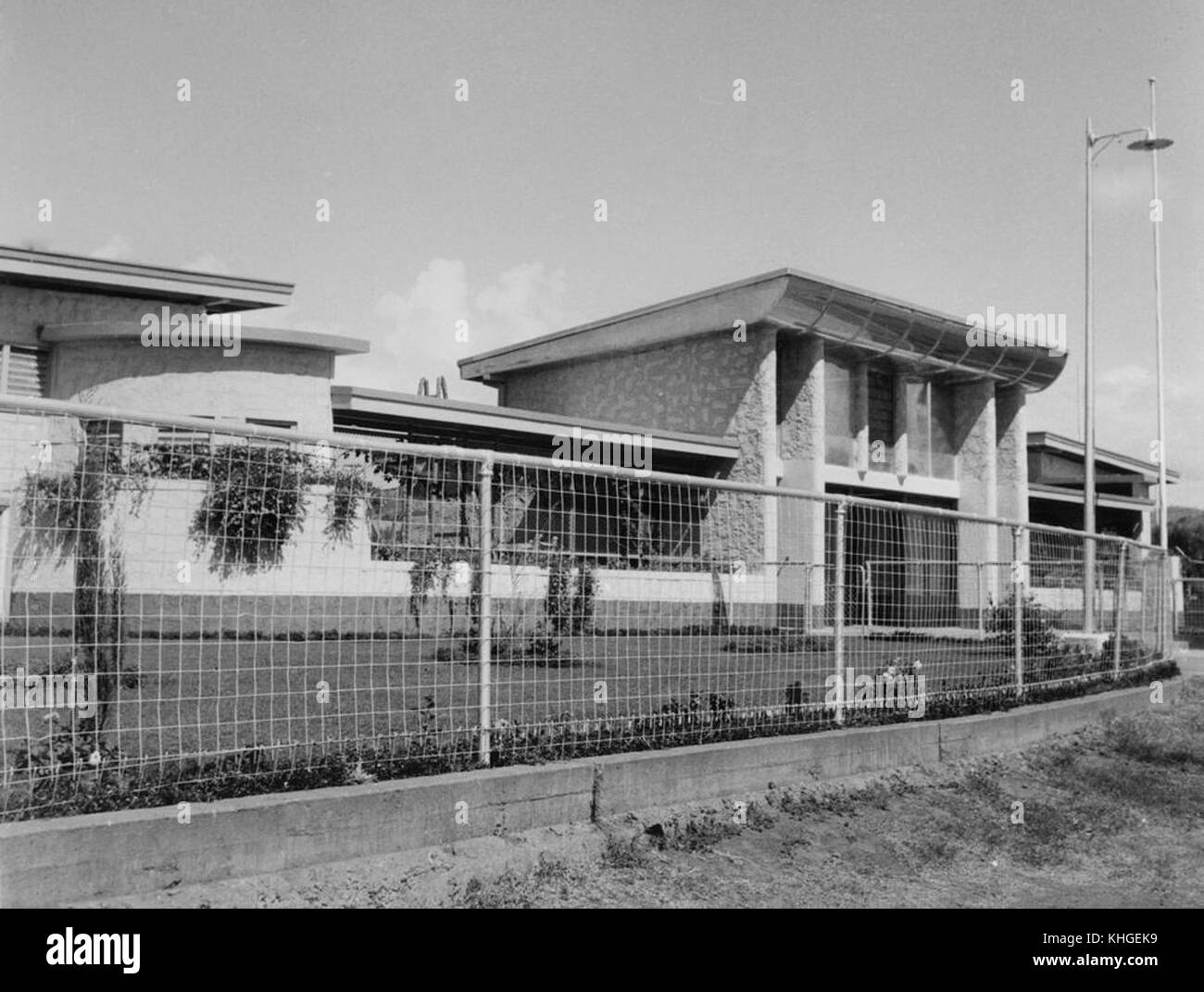 2 297343 Front entrance to the swimming pool complex, Mt. Isa, 1952 ...