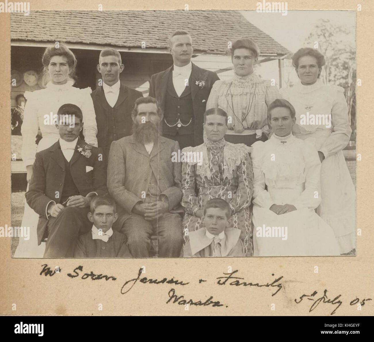 1 241319 Soren Jensen and his family at Waraba Creek Stock Photo - Alamy