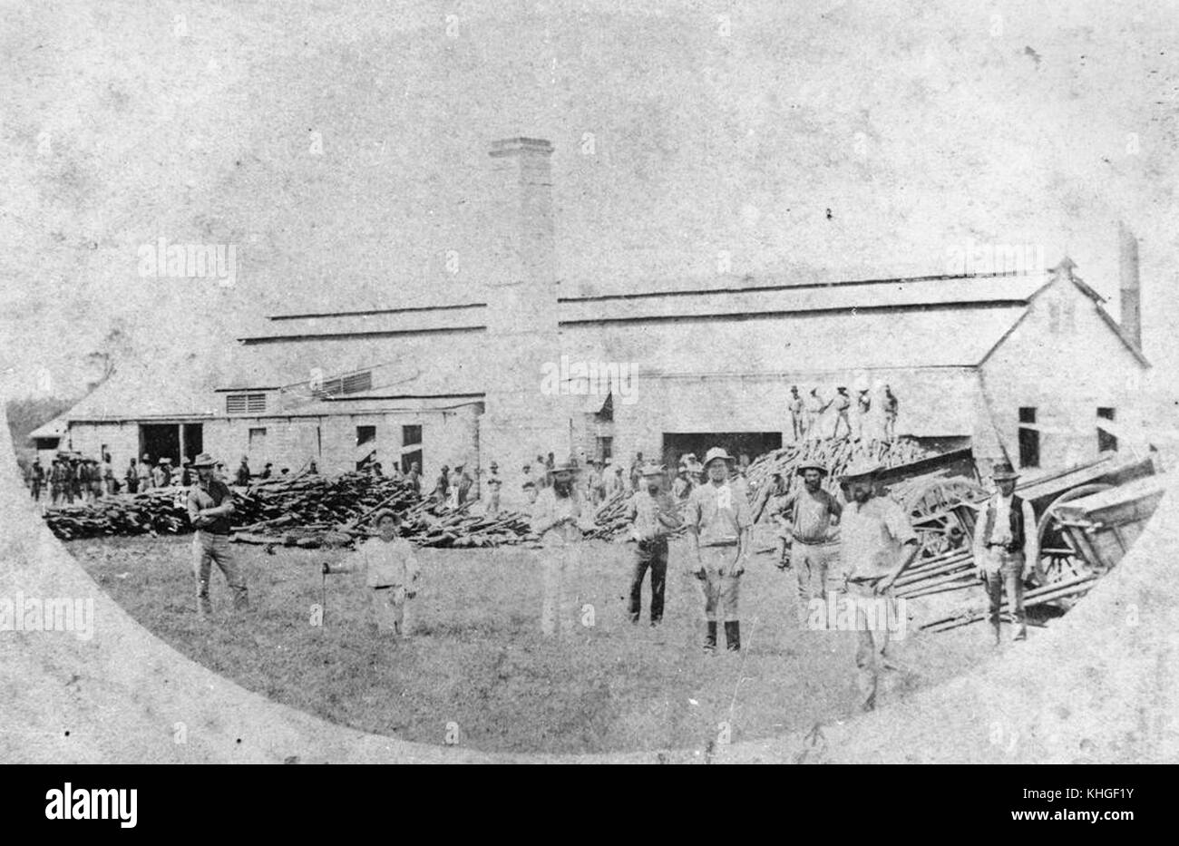 1 394813 Mill workers infront of Sharon Sugar Mill, Bundaberg, ca. 1890 ...