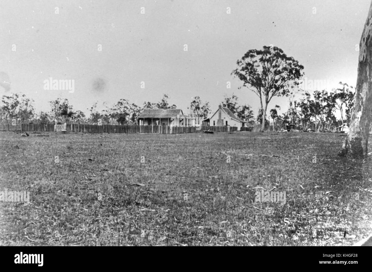 1 76878 Condamine Plains Station buildings, 1875 Stock Photo - Alamy