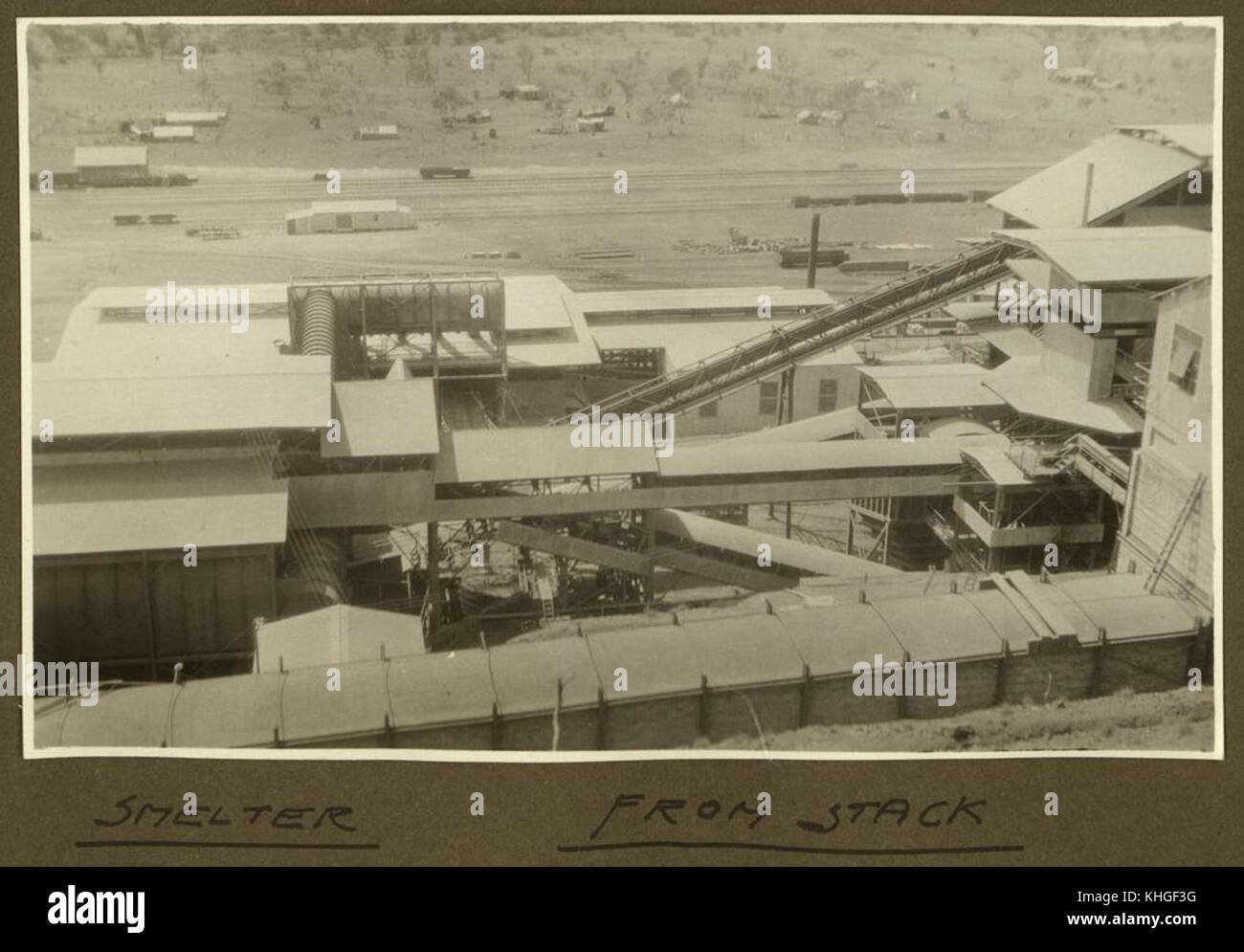 2 256810 Looking down on the smelter from the stack, Mt. Isa, 1932 ...