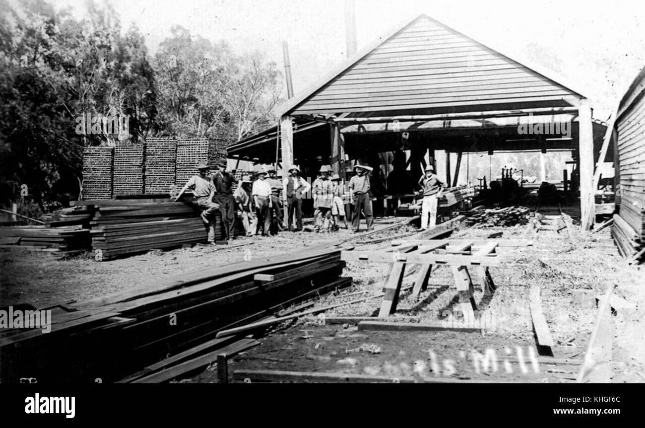1 48072 Daniels' Sawmill at Benobble, Queensland, ca. 1918 Stock Photo ...