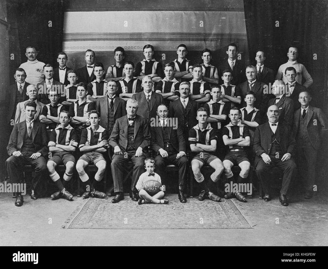 This photograph from 1927 shows the team of Windsor Football Club ...