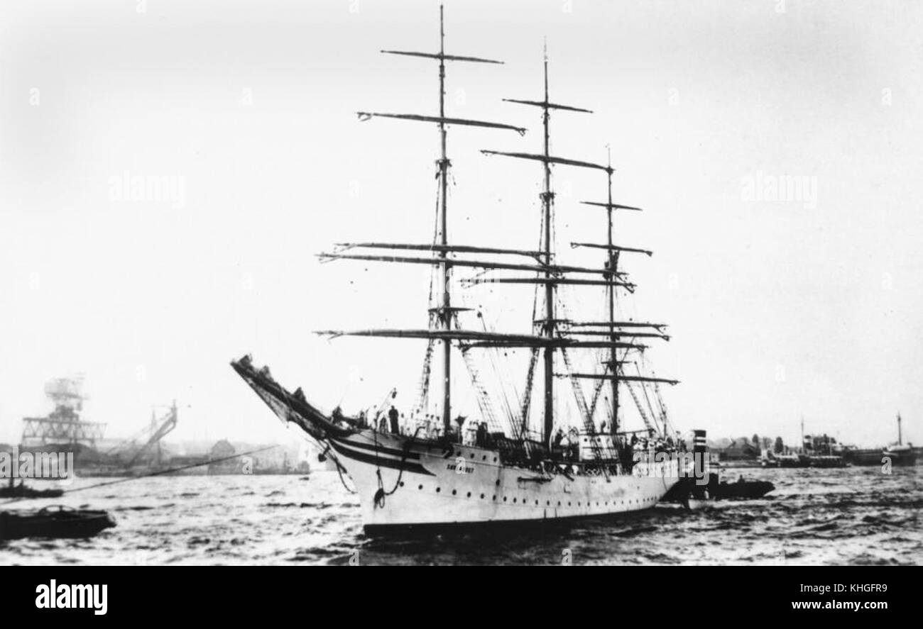 The ship Sorlandet, a historical Norwegian vessel, is depicted in this ...