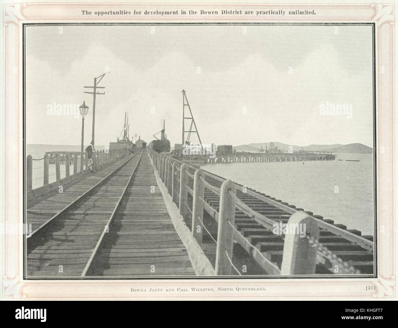 1 239886 Bowen jetty and coal wharves, ca. 1924 Stock Photo - Alamy