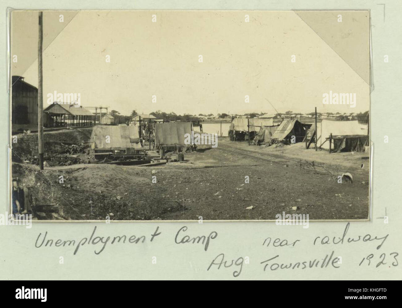 1 259366 Unemployment camp near the railway Stock Photo - Alamy