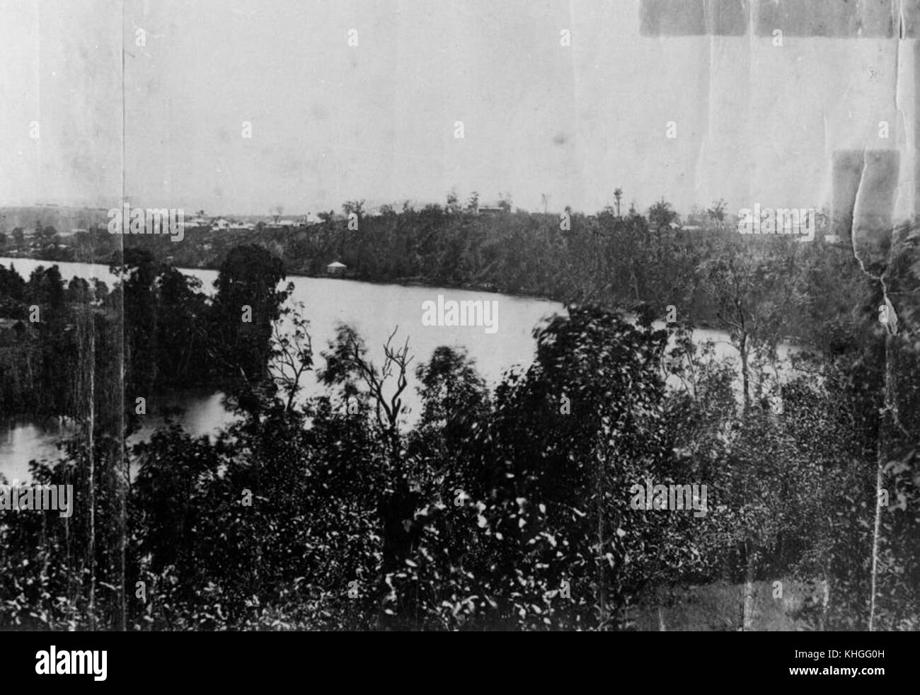 1 75571 Early view of Brisbane, ca. 1870 Stock Photo - Alamy