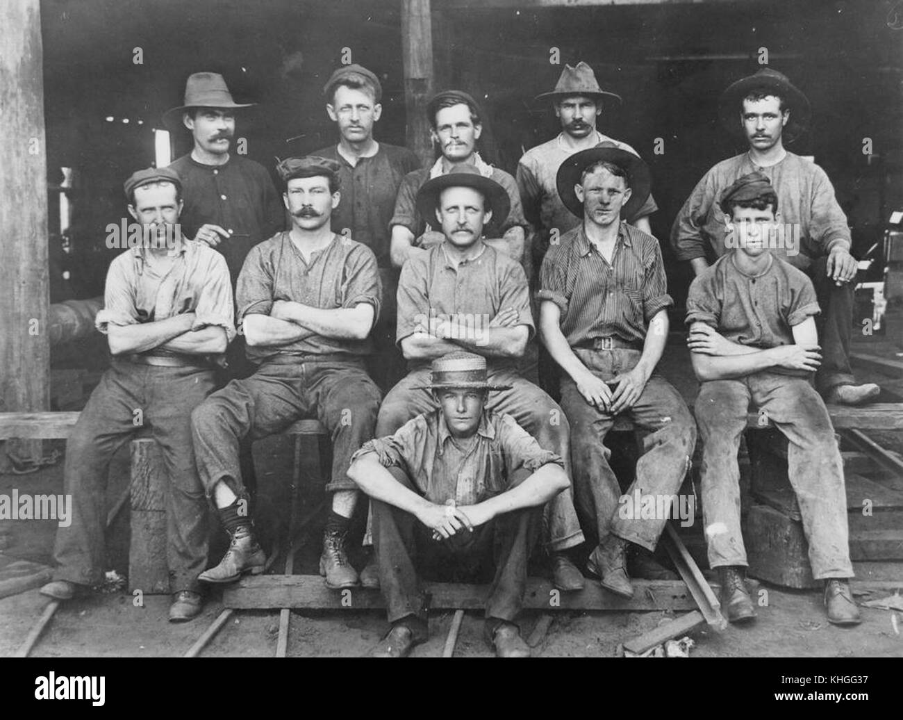 Tradesmen group Black and White Stock Photos & Images - Alamy