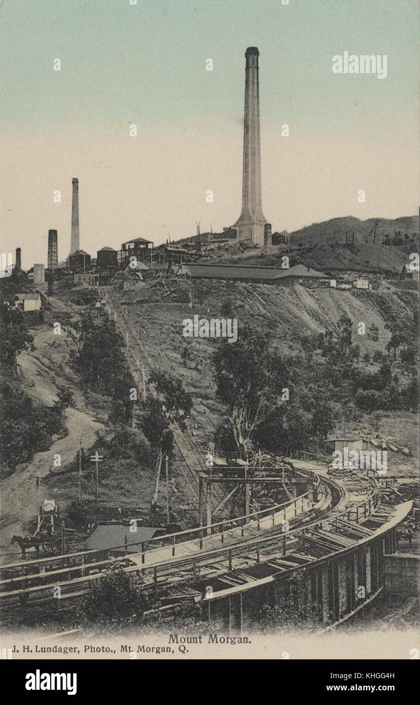 2 237222 View of the Mount Morgan mine, ca. 1905 Stock Photo - Alamy