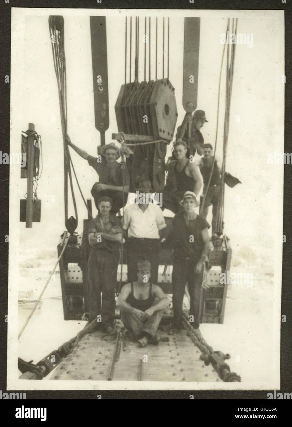 1 242053 Team of bridge riggers high above the city, Story Bridge ...