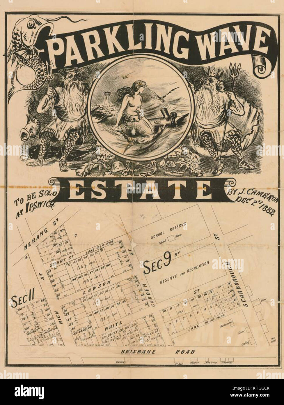 This 1882 estate map details the layout of Sparkling Wave Estate in ...