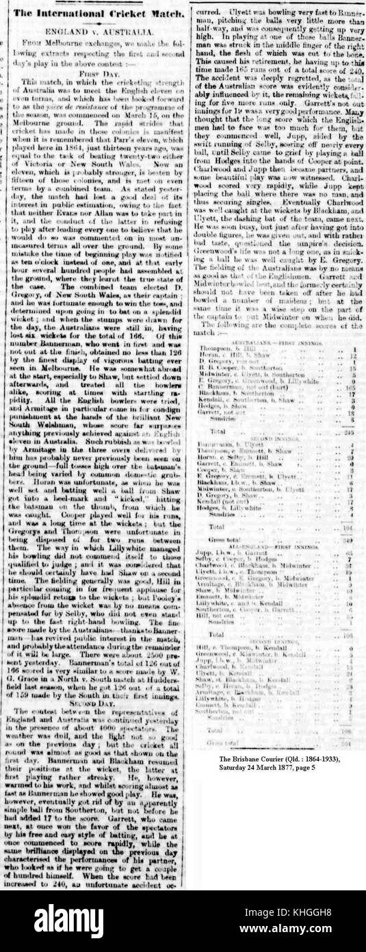 Cricket australia 19th century Black and White Stock Photos & Images ...