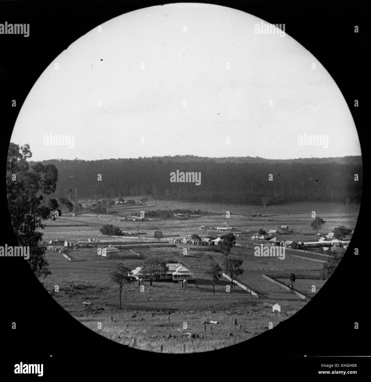 2 180407 Looking down on the town of Eidsvold, 1911 Stock Photo - Alamy