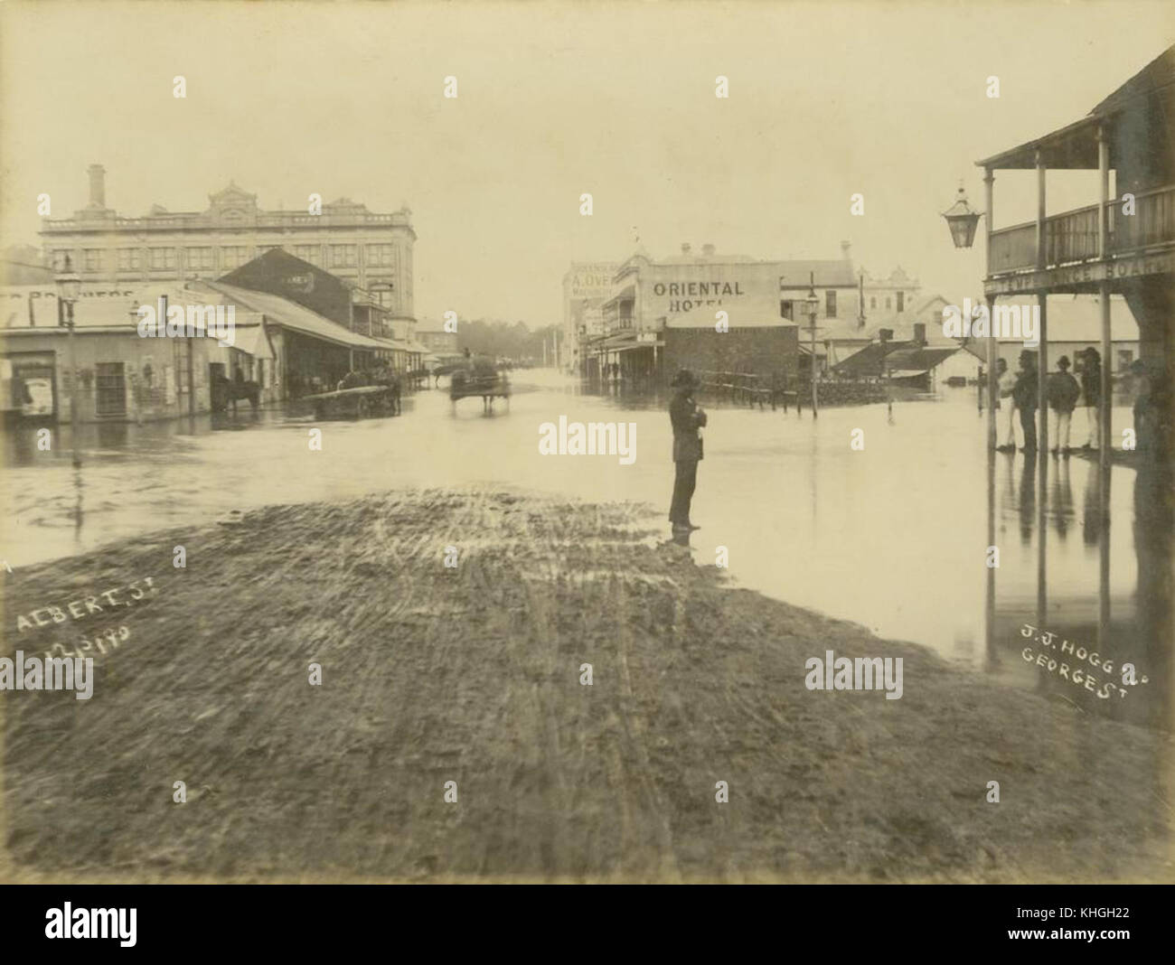 1 252488 Flooded Albert Street, Brisbane, 1890 Stock Photo - Alamy
