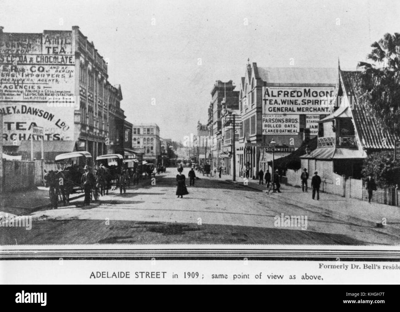 1 40227 Shops in Adelaide Street, 1909 Stock Photo - Alamy