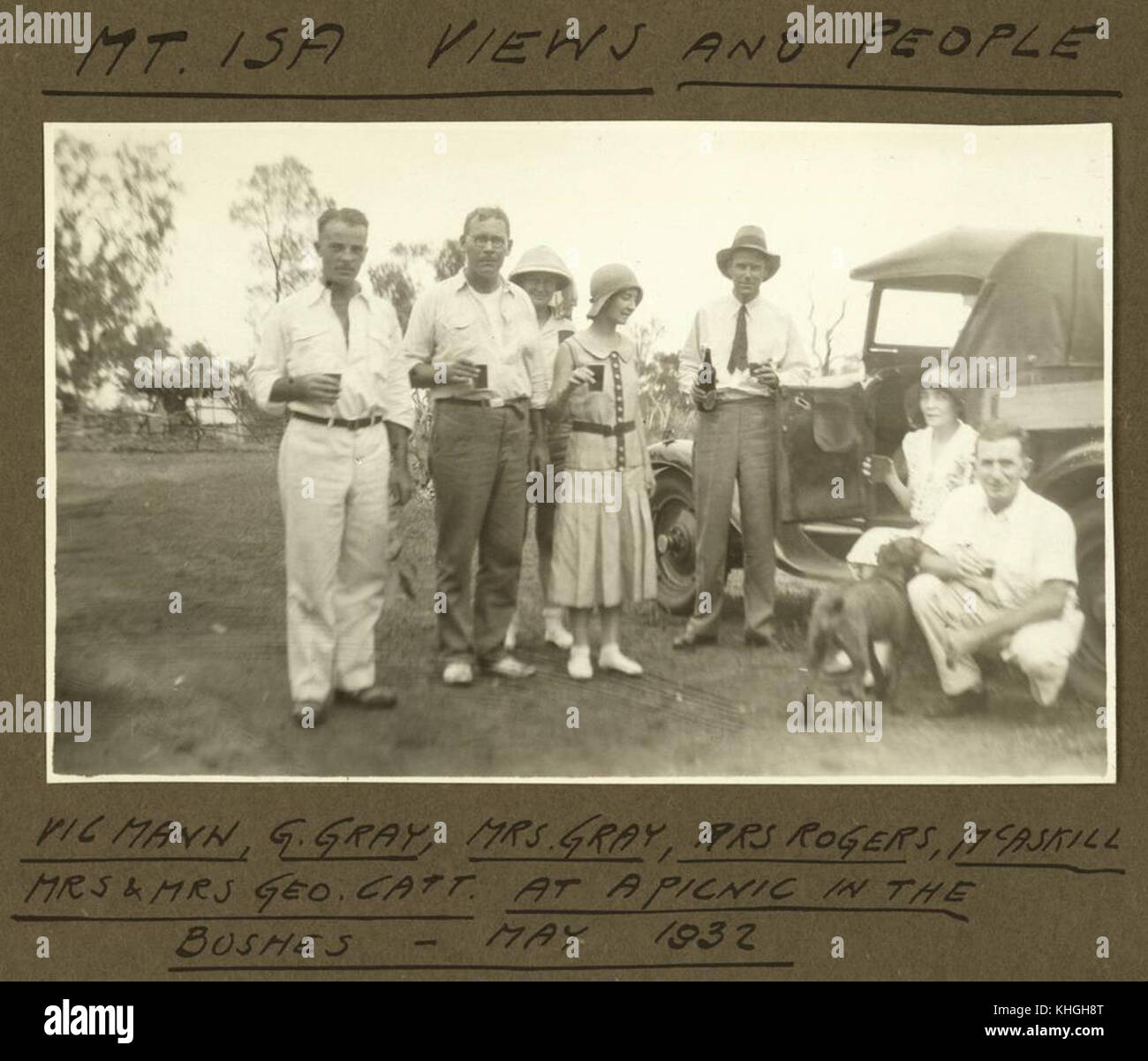 2 256746 Group of people enjoying a picnic in the bush, Mt. Isa ...