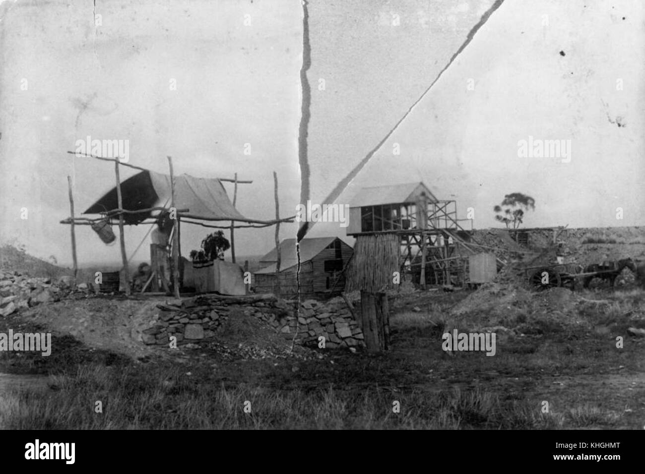 1 83851 Lady Maria Mine at Charters Towers, 1891 Stock Photo - Alamy