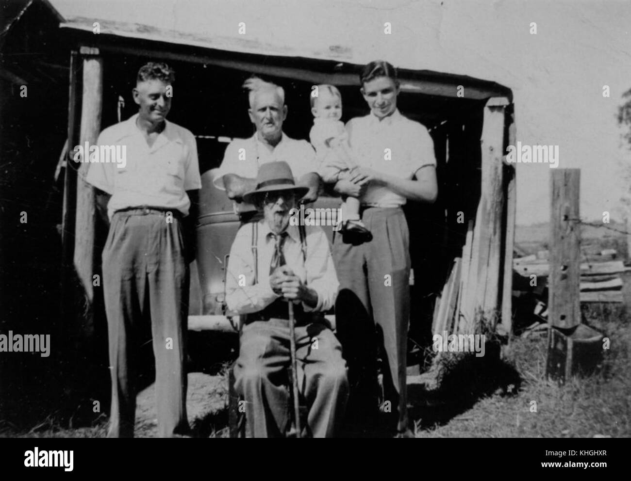 1 188227 Portrait of three generations of the Wright family, ca. 1930 ...