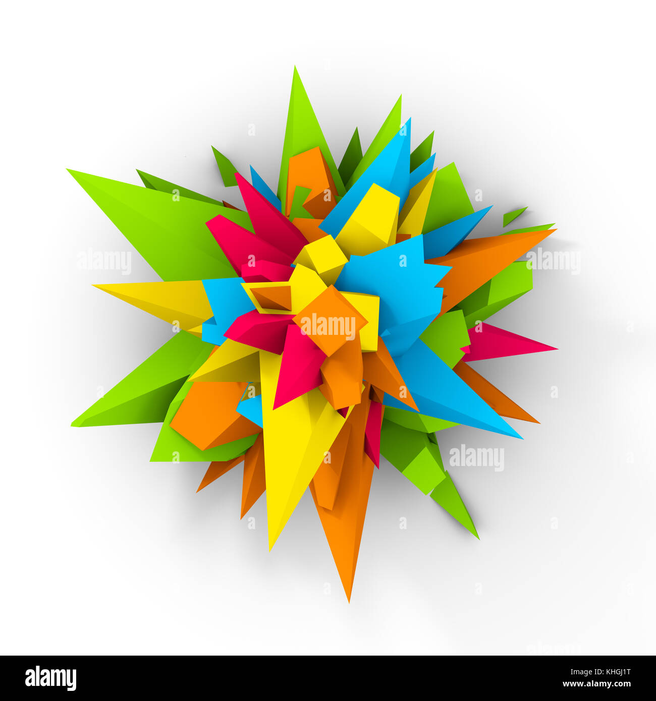 3D Multicolor Abstract Digital Flower Stock Photo - Alamy
