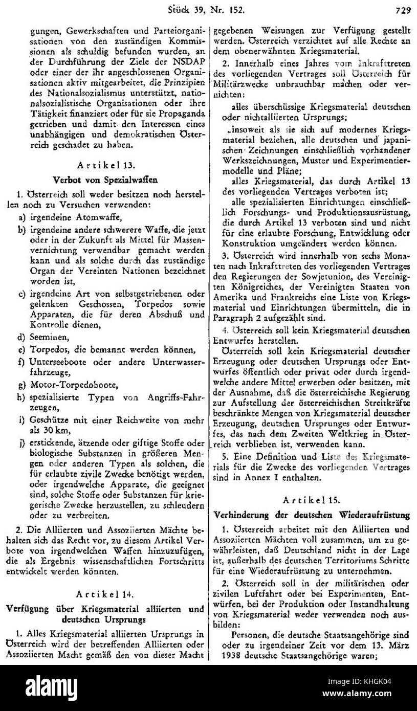 Bundesgesetzblatt (Austria) 1955 0729 Stock Photo - Alamy