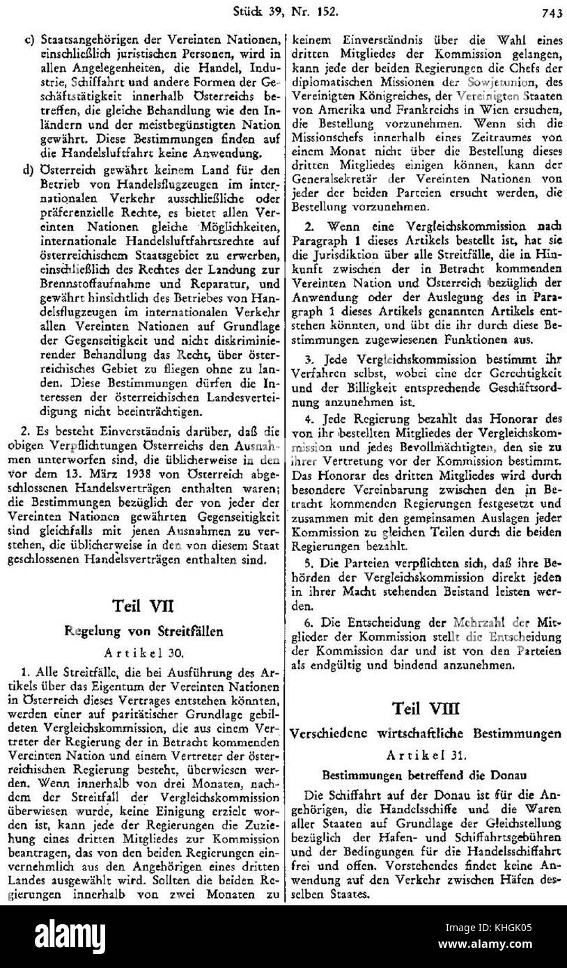 Bundesgesetzblatt (Austria) 1955 0743 Stock Photo - Alamy