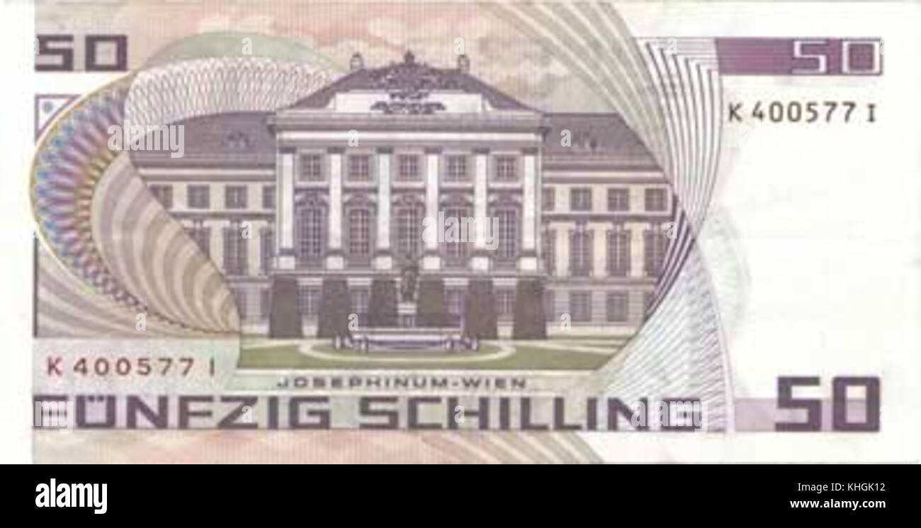 50 Schilling Sigmund Freud reverse Stock Photo - Alamy