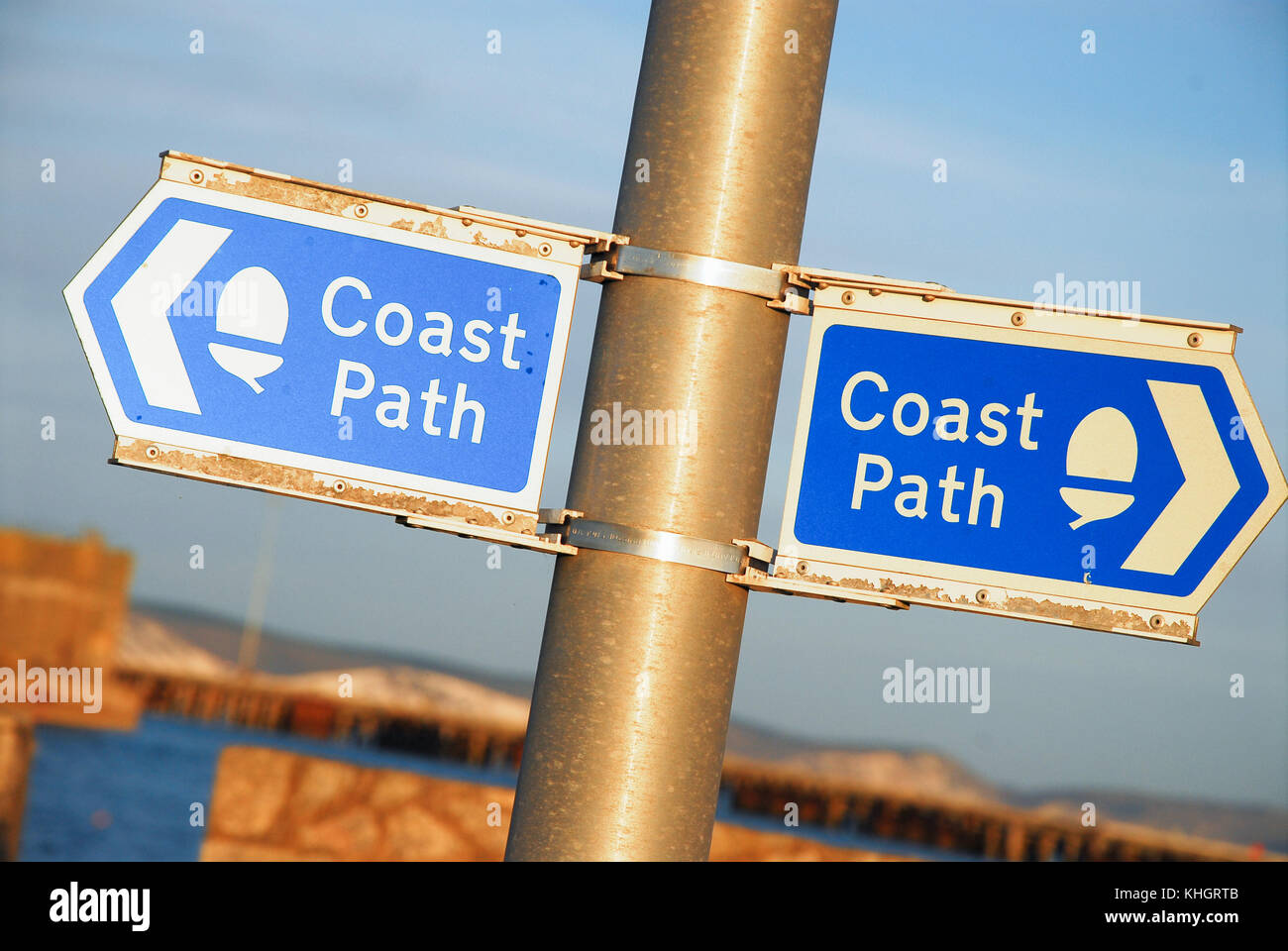 Portland, Dorset, 17th Nov 2017 -Signage for the Isle of Portland Coast ...