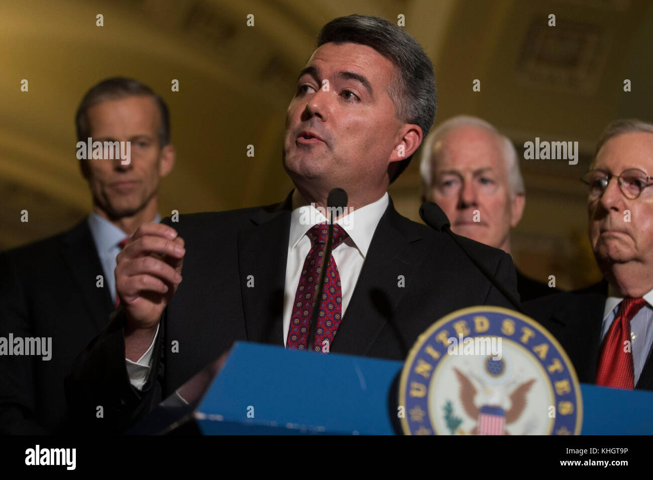 Washington, USA. 14th Nov, 2017. United States Senator Cory Gardner ...