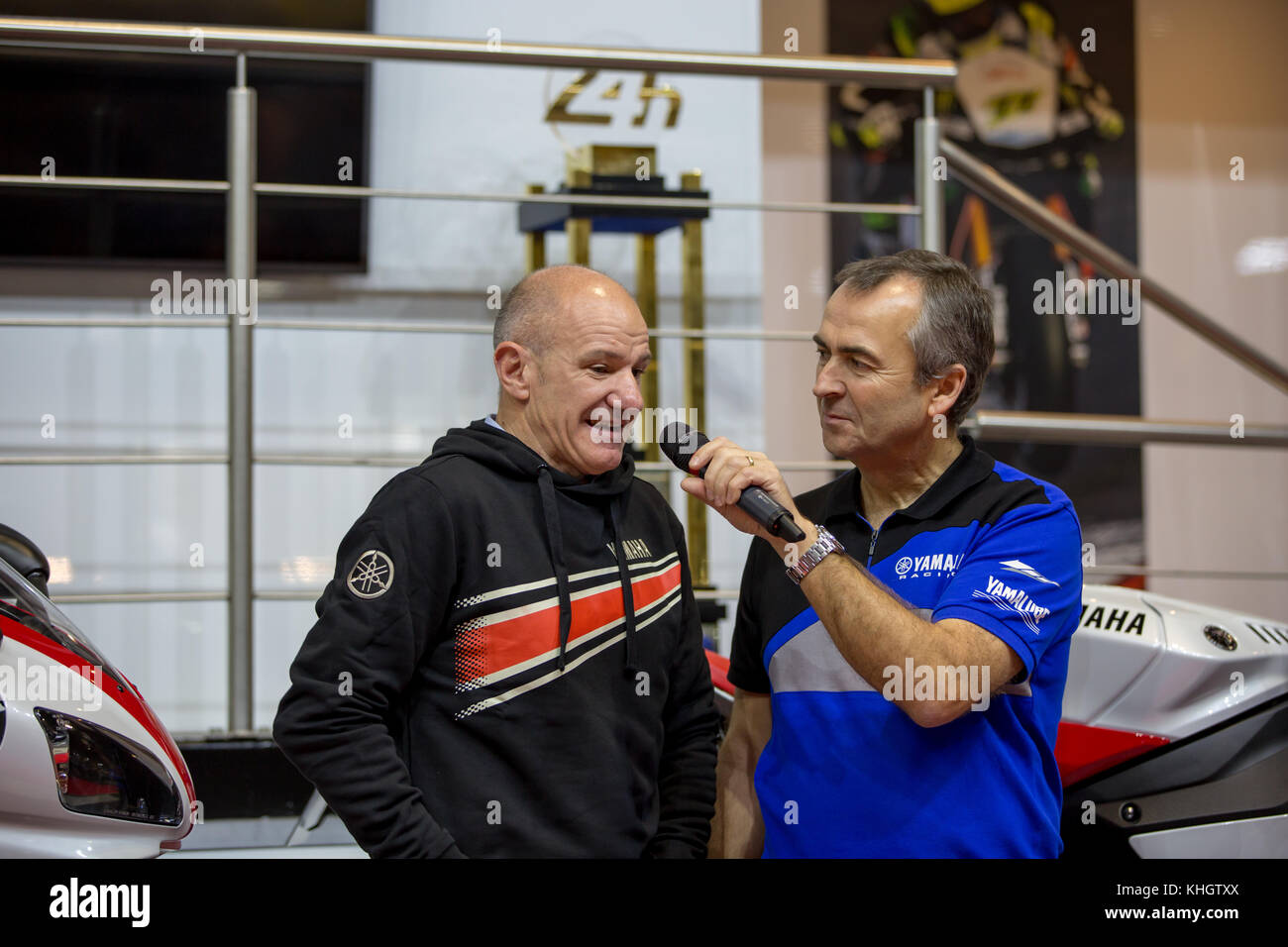 Birmingham, UK. 18th Nov, 2017. Niall Mckenzie on the Yamaha stand ...