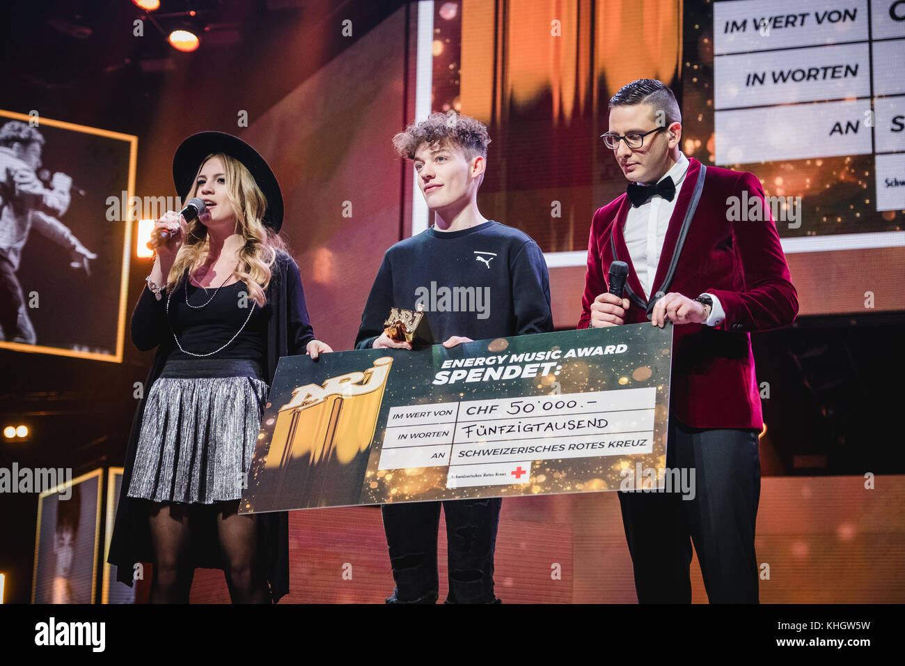 Switzerland, Zürich - November 17, 2017. The young Swiss singer and ...