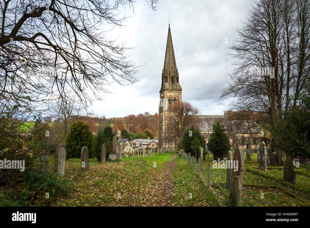 Chatsworth churchyard hi-res stock photography and images - Alamy