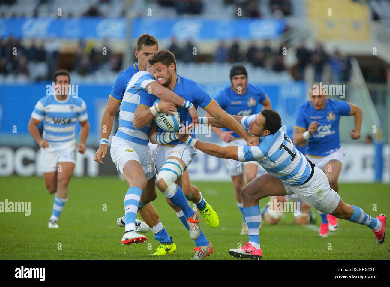 Firenze, Italy. 18th November 2017. Italy's scrum half Marcello Violi ...