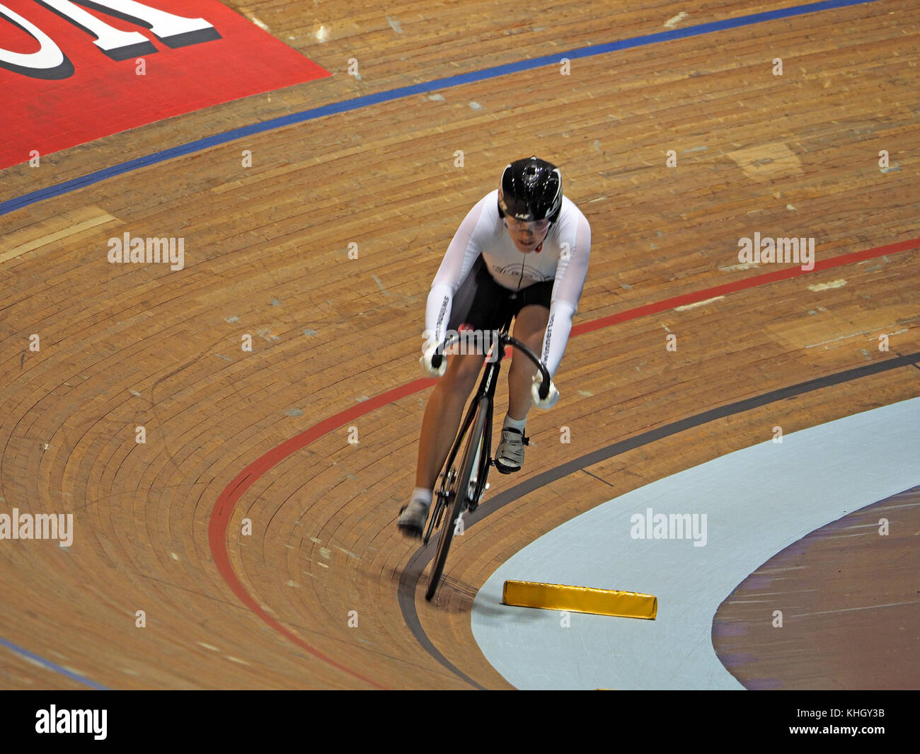 Action in the women's pursuit sprint heats at the British Universities ...