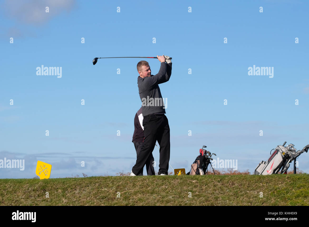 Kington Golf Club, Herefordshire, UK - autumn sunshine and calm ...
