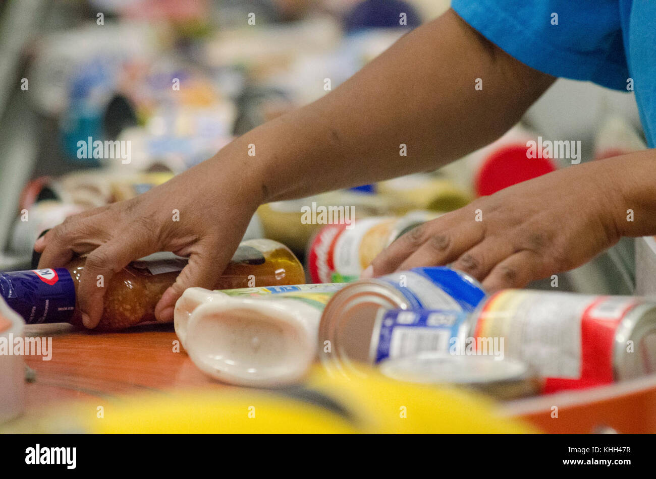 Sorting operations at Capitol Area Food Bank in Washington, D.C. on ...