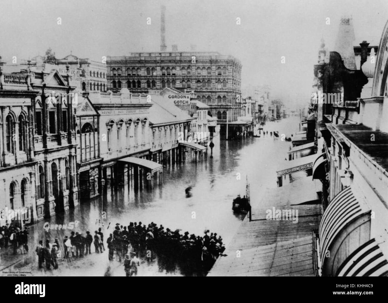 This historic photograph from 1893 captures the flooding of Queen ...
