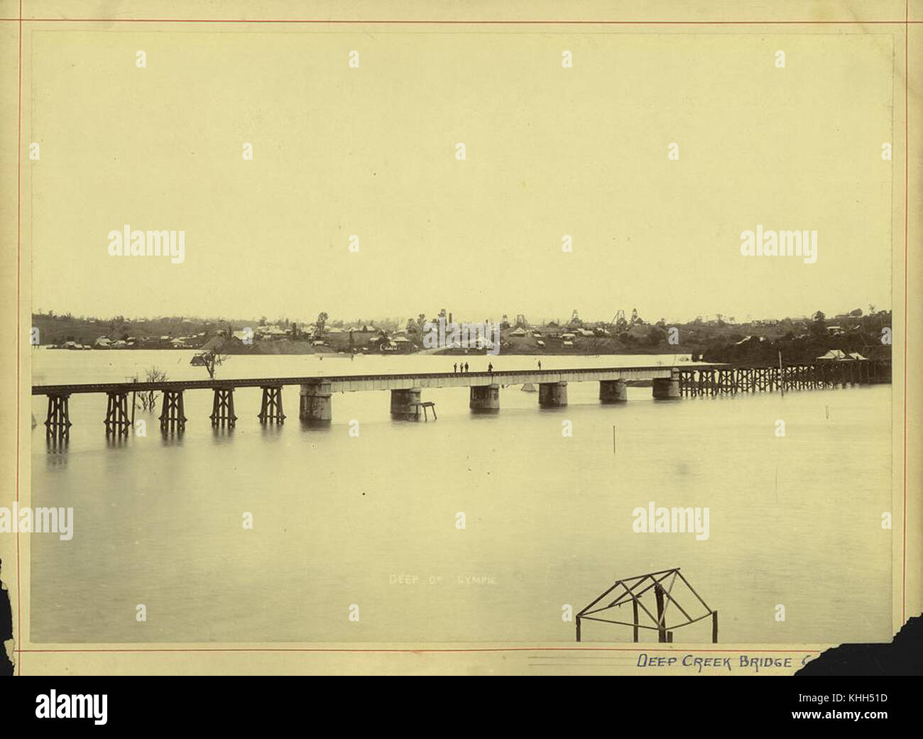 1 233828 Deep Creek Bridge in Gympie almost inundated, 1893 Stock Photo ...
