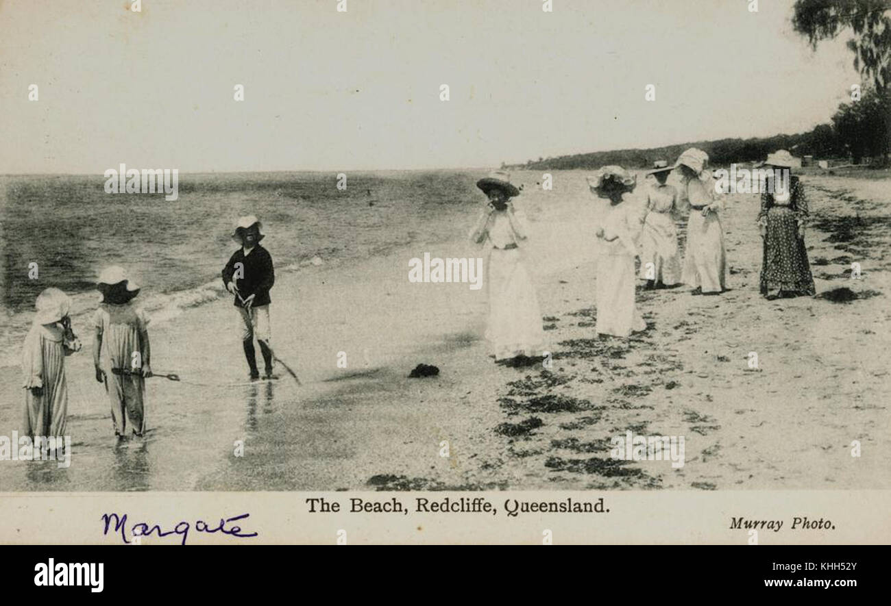 2 231249 Bathing belles at the beach at Redcliffe, Queensland Stock ...